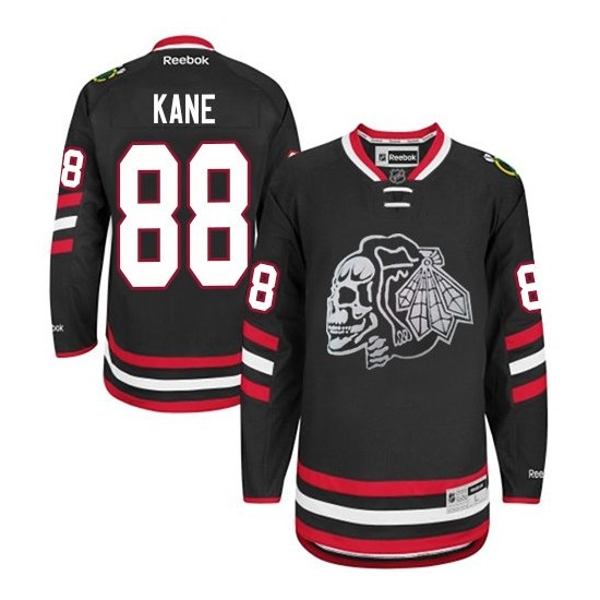 Chicago Blackhawks ＃88 Men's Patrick Kane Reebok Authentic Black White ...